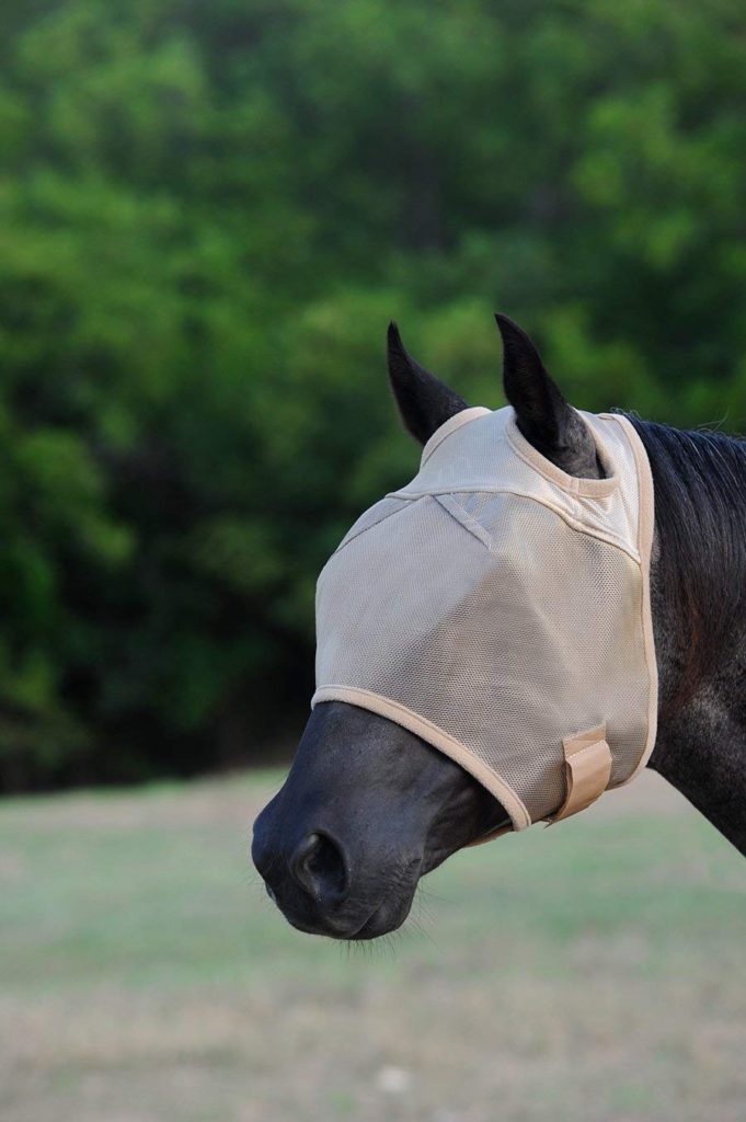 Horse Fly Mask Quiet Ride Fly Mask Standard/ No Ears (Arab/Cob/Small ...